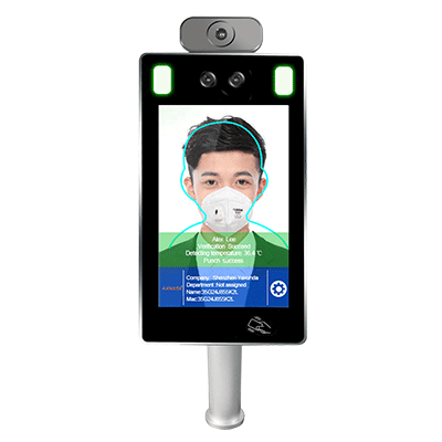 8 inch touch screen |face recognition with temperature measurement